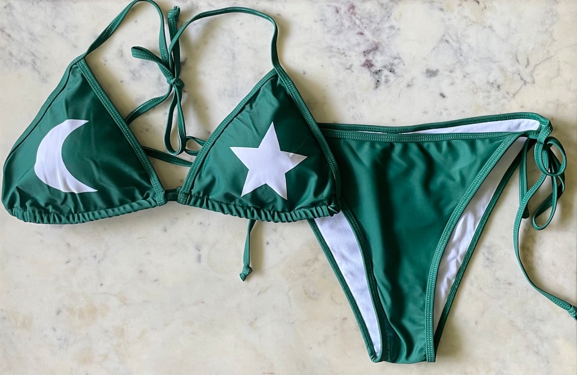 Pakistan Flag Bikini: Desi Pride Swimwear - Etsy