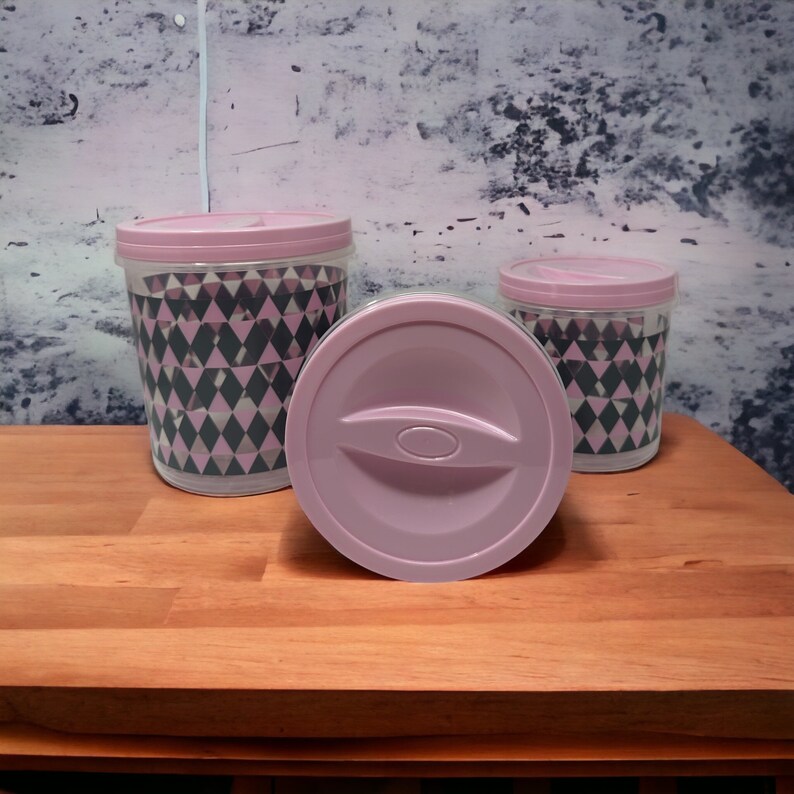 Set of 3 Containers, 3 Sizes Plastic Kitchen Containers, Fresh Food ...