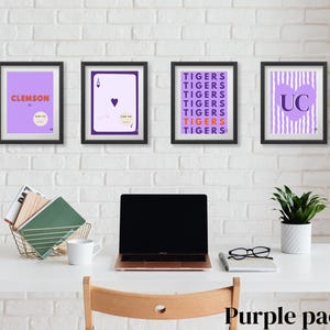 Clemson Wall Prints Set of 1-8 - Etsy
