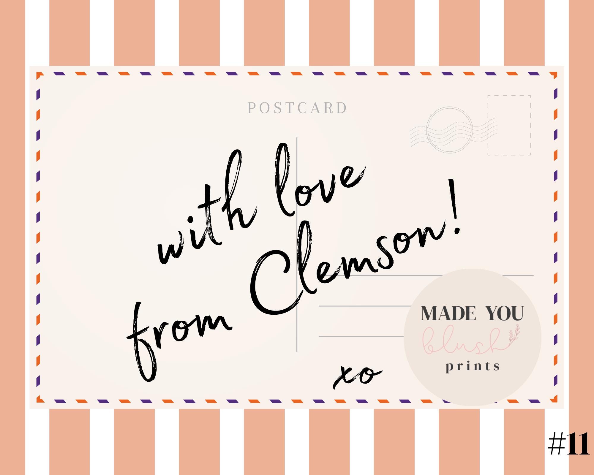 Clemson Wall Prints Set of 1-8 - Etsy