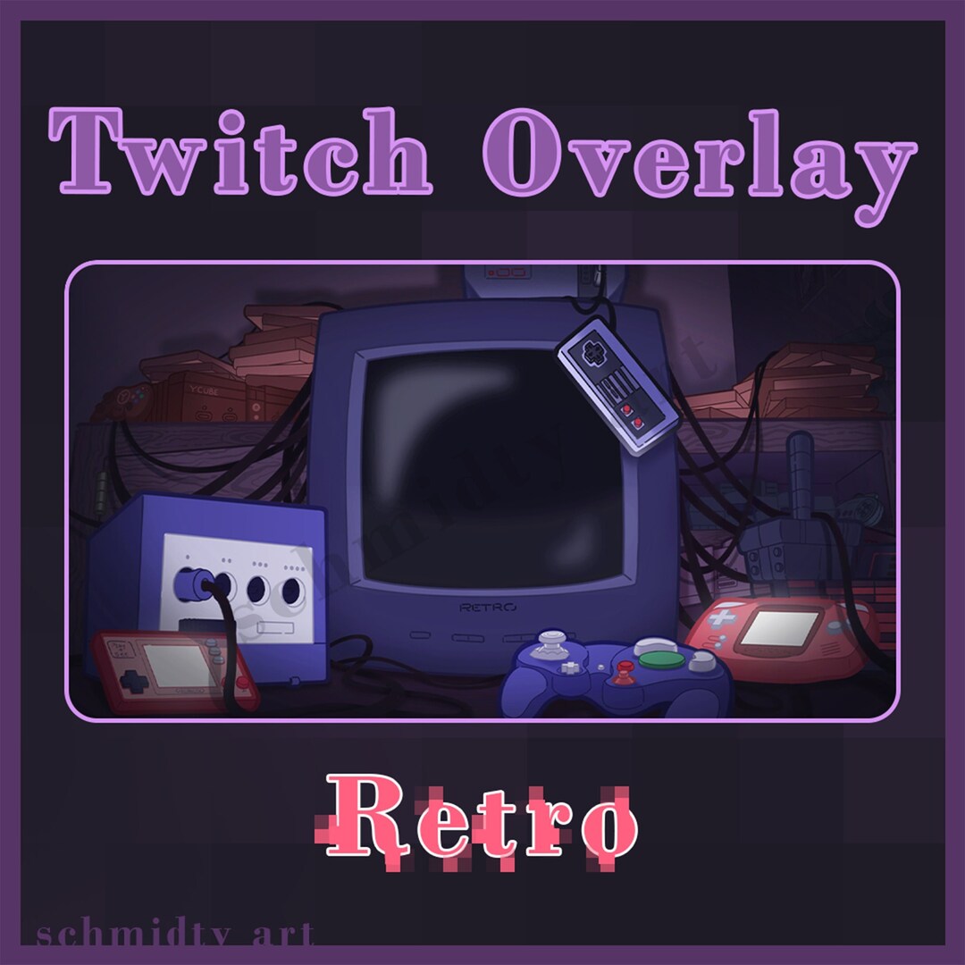 Animated Retro Gaming Twitch Overlays for Streaming - Etsy