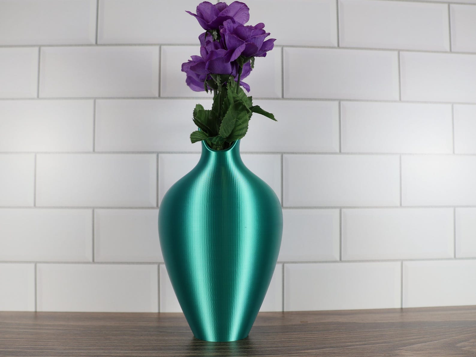 Modern Vase No. 3 in Silk Blue Green - Etsy
