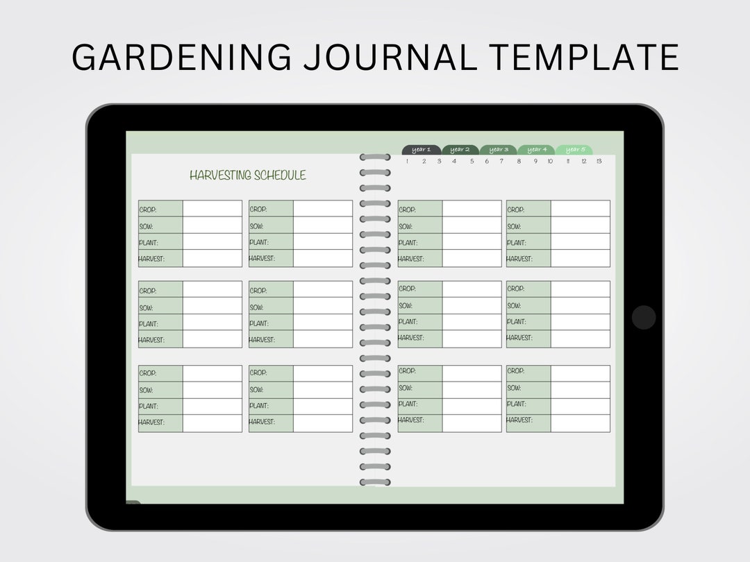 Gardening Journal Template, Digital Gardening Planner, Printable Garden ...