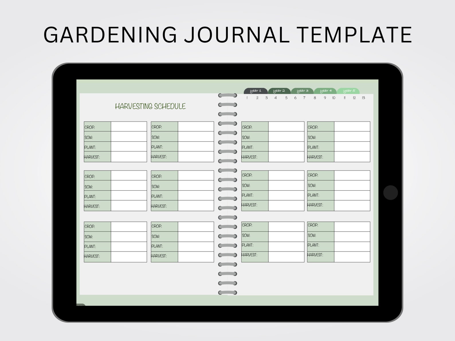 Gardening Journal Template, Digital Gardening Planner, Printable Garden ...