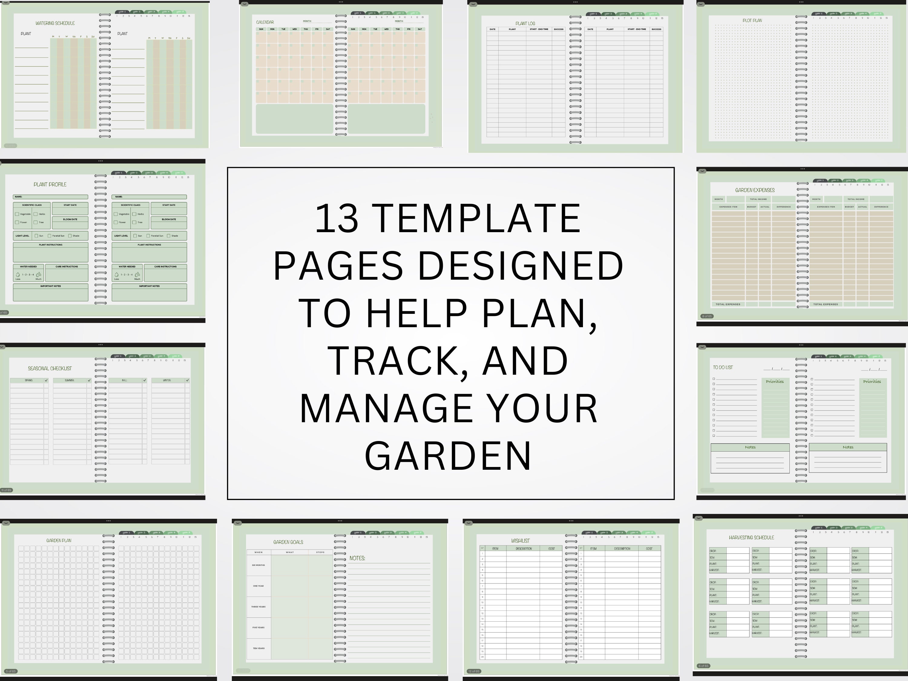 Gardening Journal Template, Digital Gardening Planner, Printable Garden ...