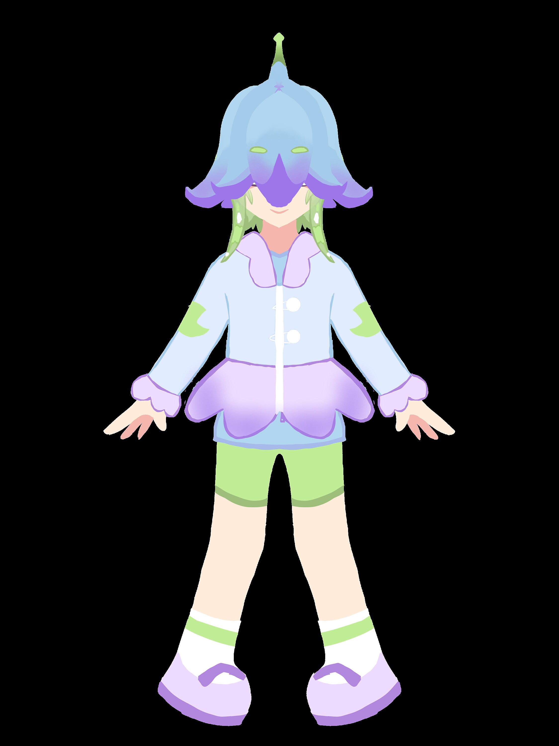 Vtuber Model 2D Public Art and Rigging Lily Rainflower - Etsy