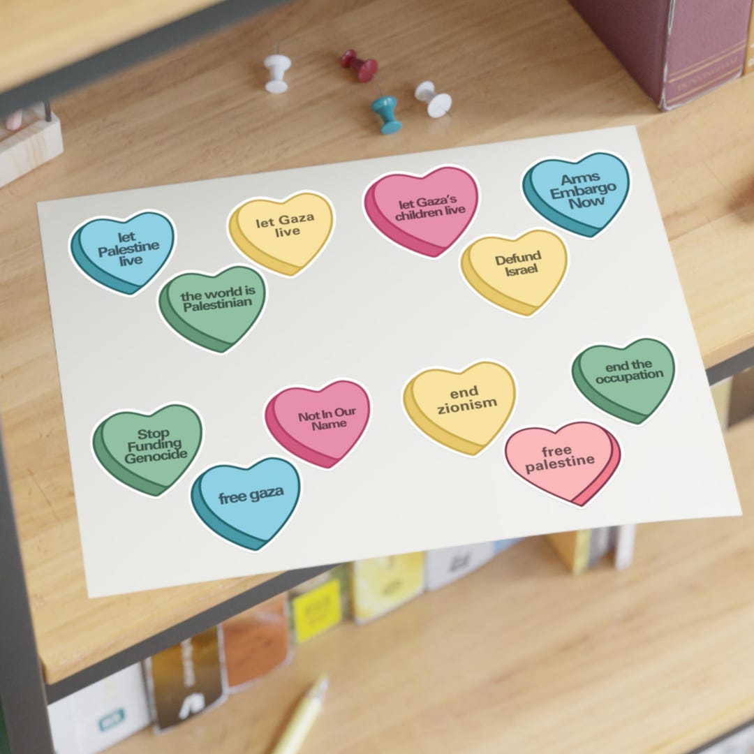 Activist Conversation Heart Sticker Sheet Arms Embargo Now - Etsy