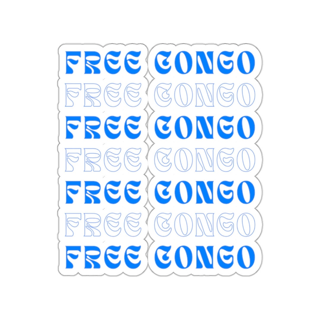 Free Congo Sticker Solidarity Activism DRC Democratic Republic of the ...