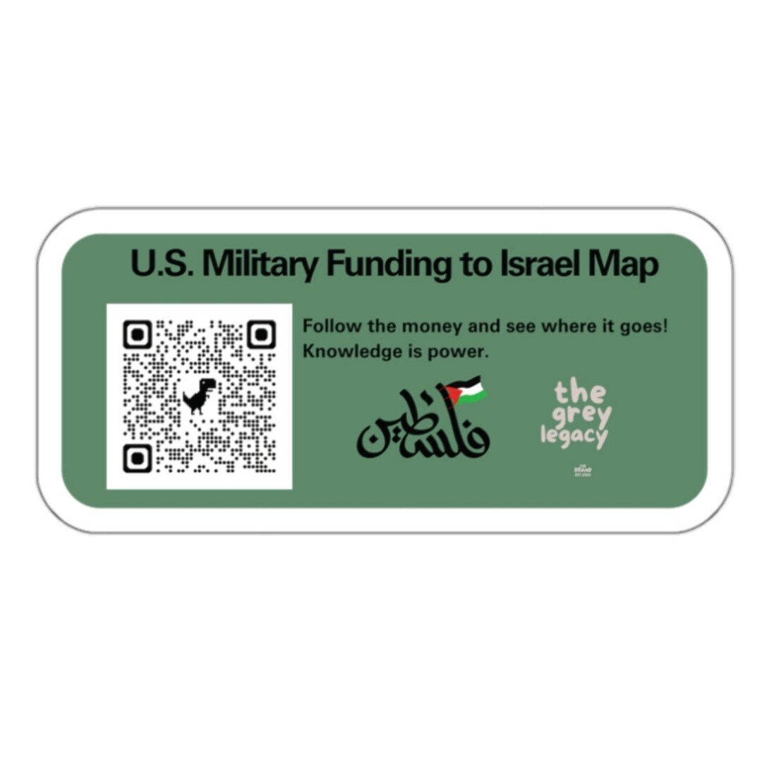 Political U.S. Military Funding Map Sticker Knowledge is Power Die-cut ...