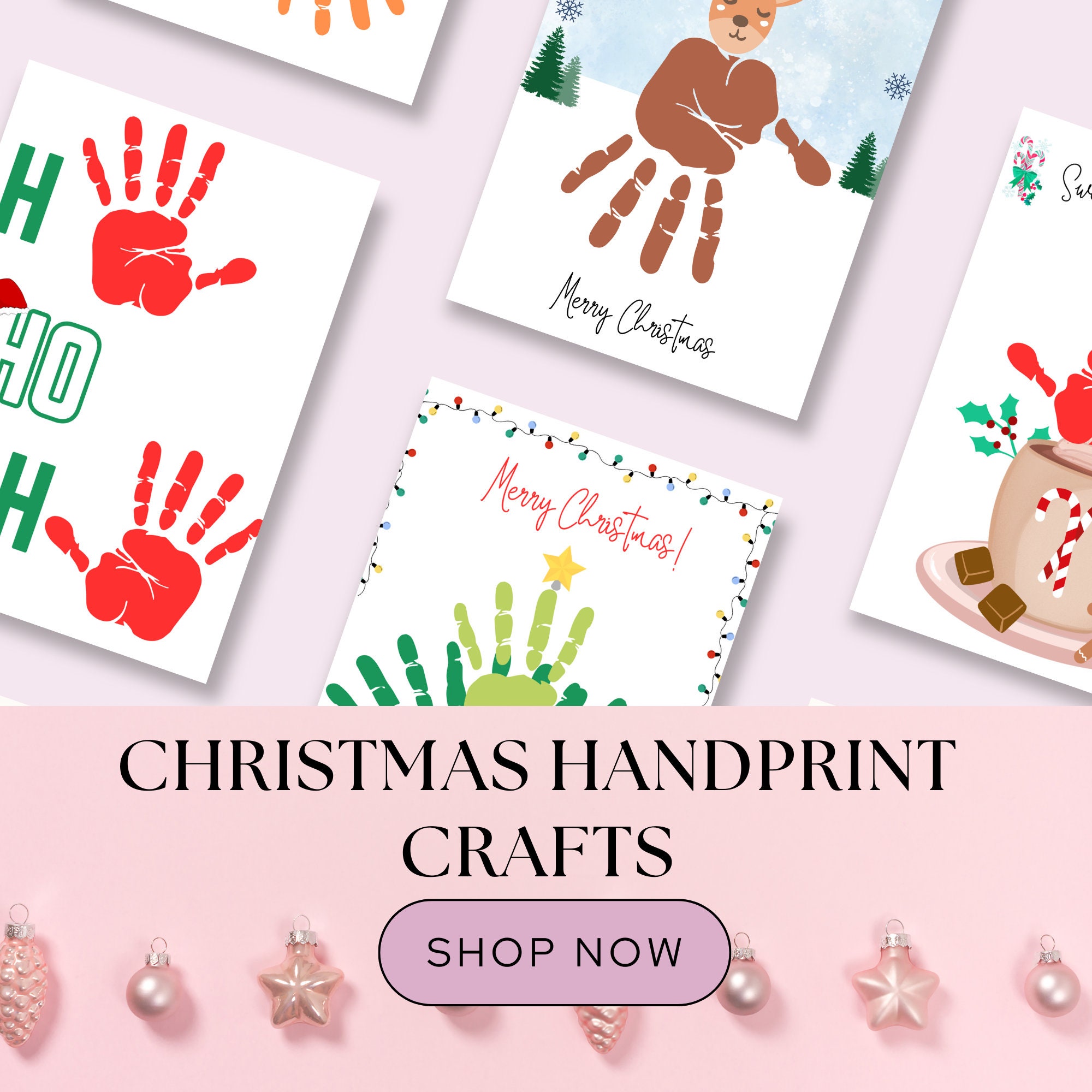 Printable Christmas Handprint Crafts, DIY Christmas Gifts for ...