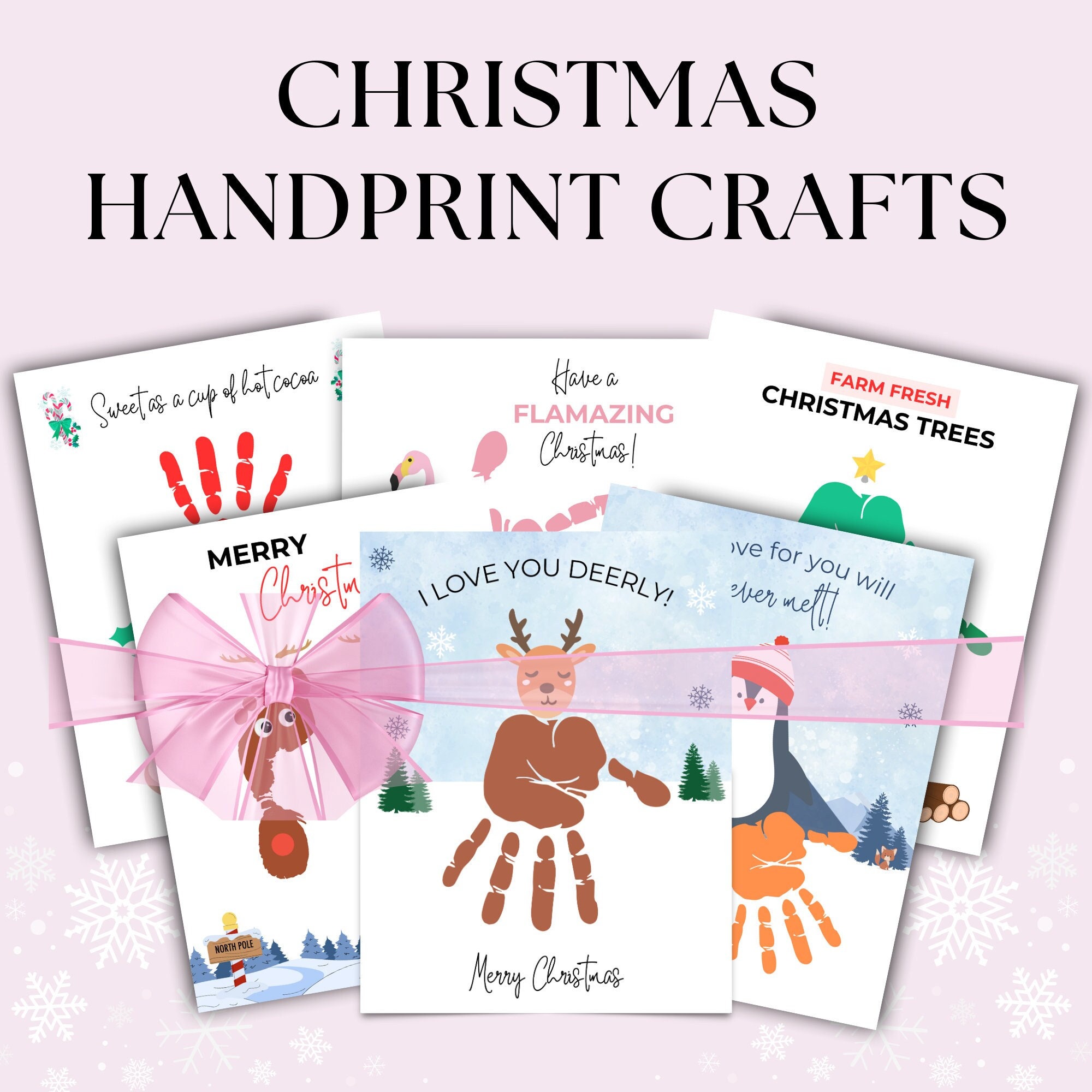 Printable Christmas Handprint Crafts, DIY Christmas Gifts for ...