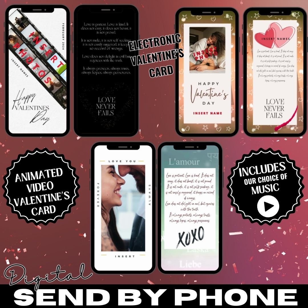Love Never Fails, Digital Valentine's Day Cards, Valentine's Day ...