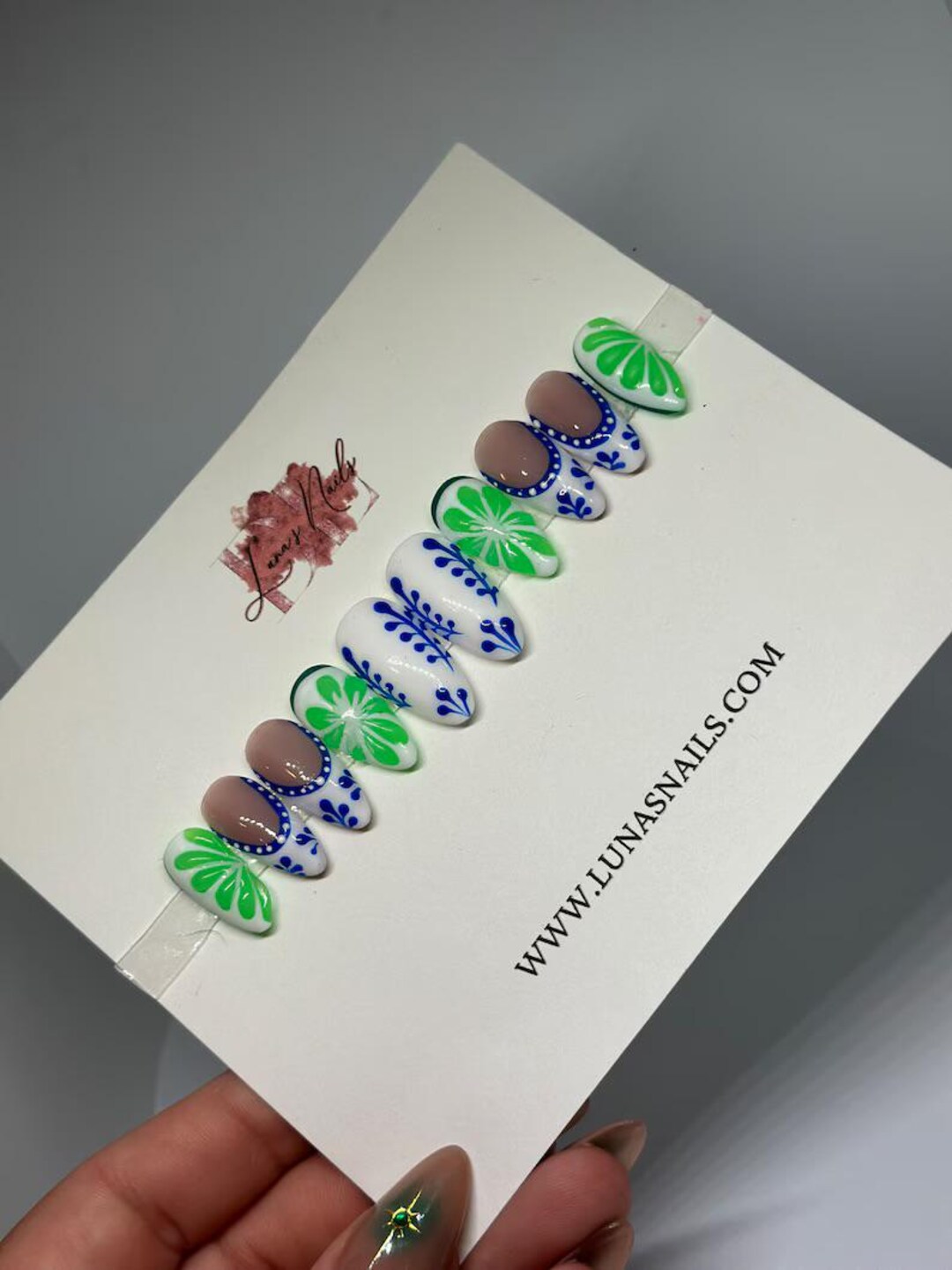 Tequila Lime Press on Nails, 3D Lime Nails, 3D Fruit Nails, Trendy ...