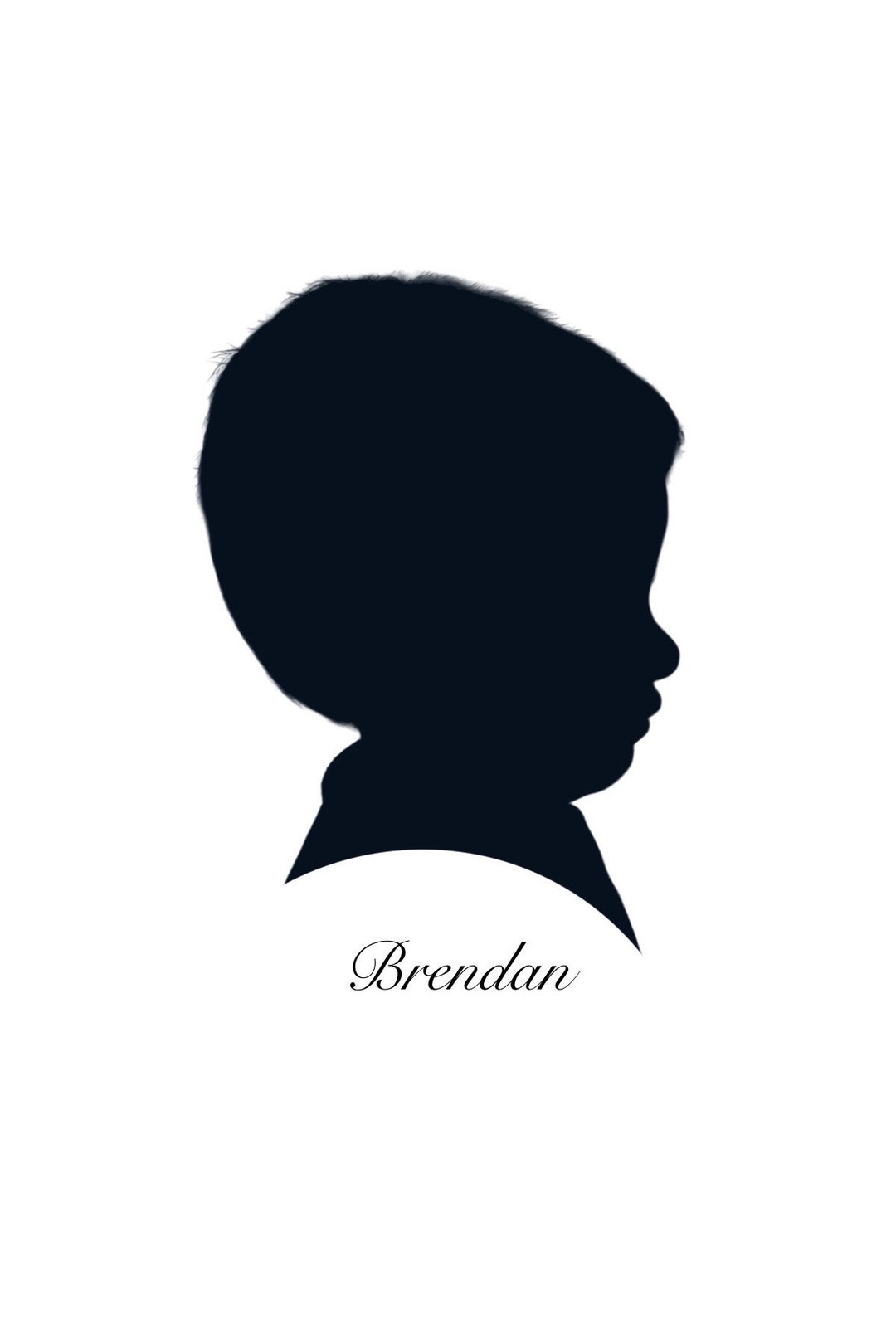 Custom Silhouette Portrait With Name - Etsy