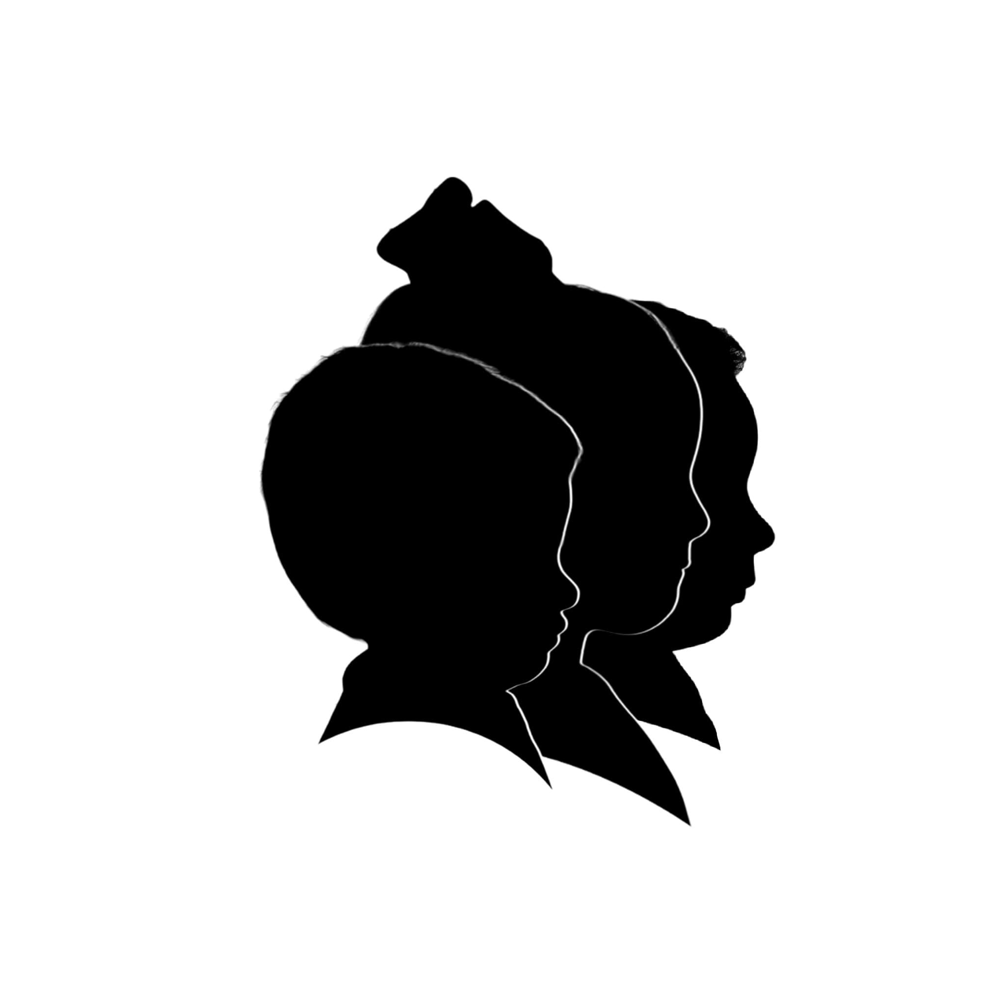 Custom Triple Silhouette Portrait - Etsy