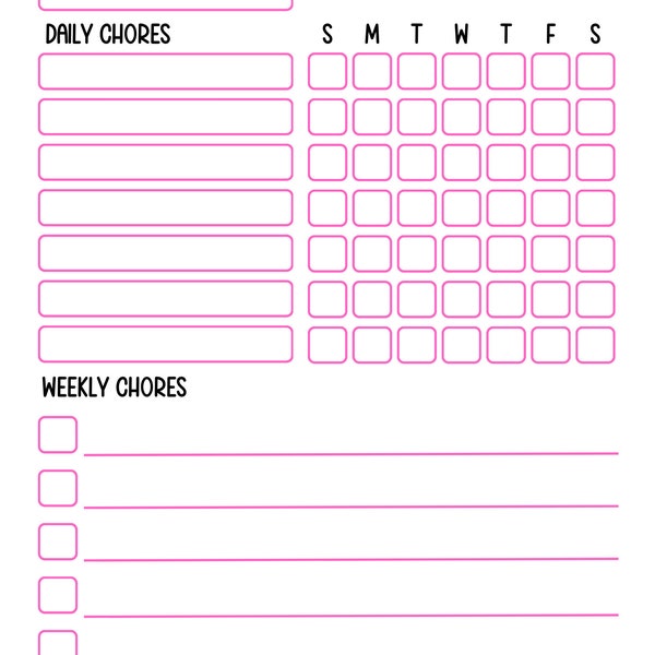 Magnetic Chore Chart - Etsy
