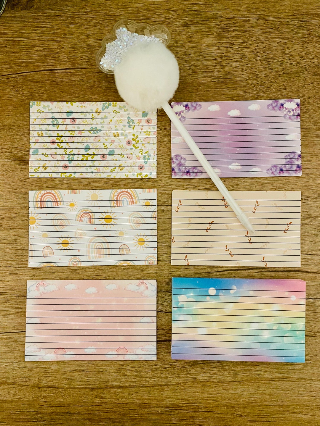 Pretty Notecards | Unique Index Cards | Recipe Cards | Study Notecards ...