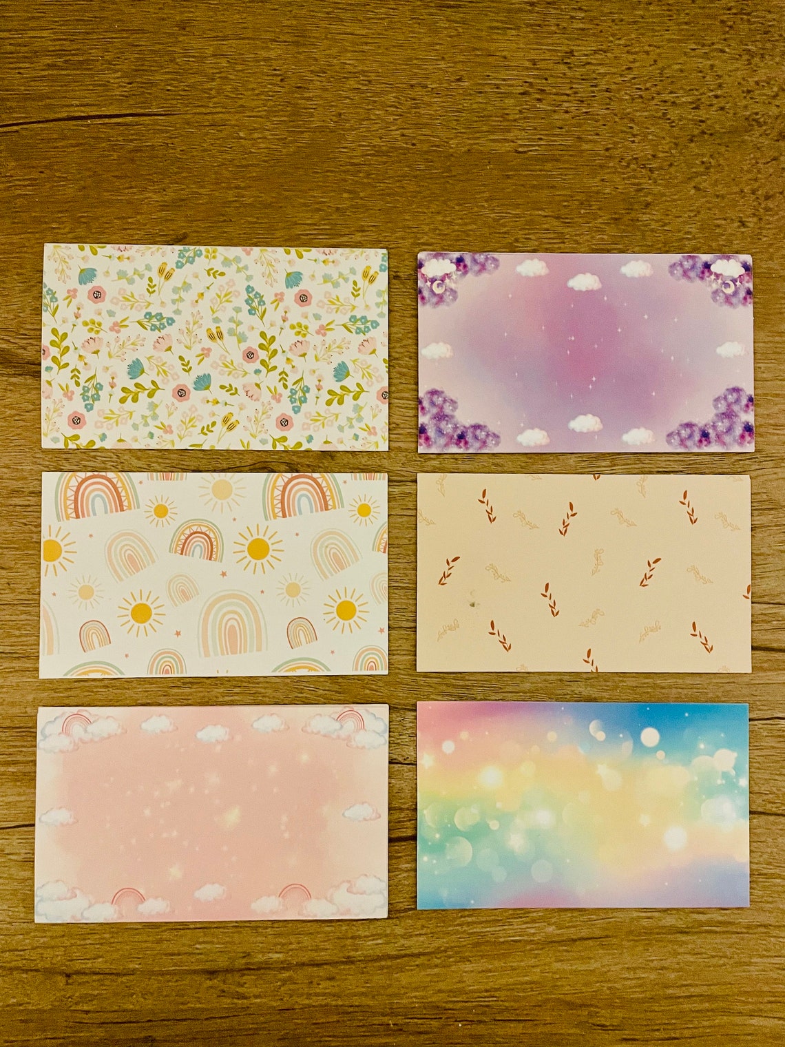 Pretty Notecards Unique Index Cards Recipe Cards Study Notecards ...