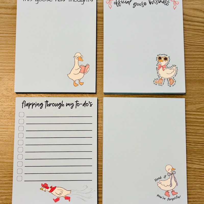 Silly Goose Notepads - Etsy