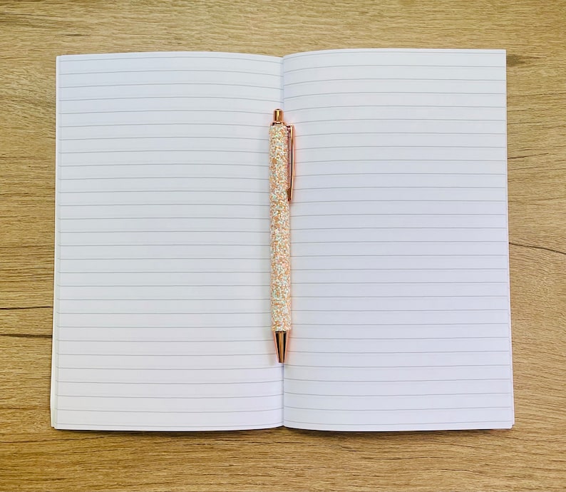 Pink & Blue Flowers Notebook | Handmade Notebook | Paperback | Writing ...