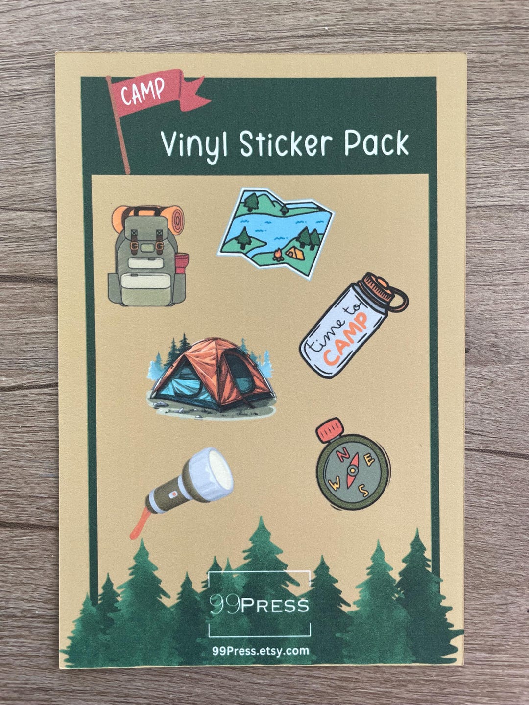 Camping Vinyl Sticker Pack | Camping Sticker | Summer Sticker | Fall ...