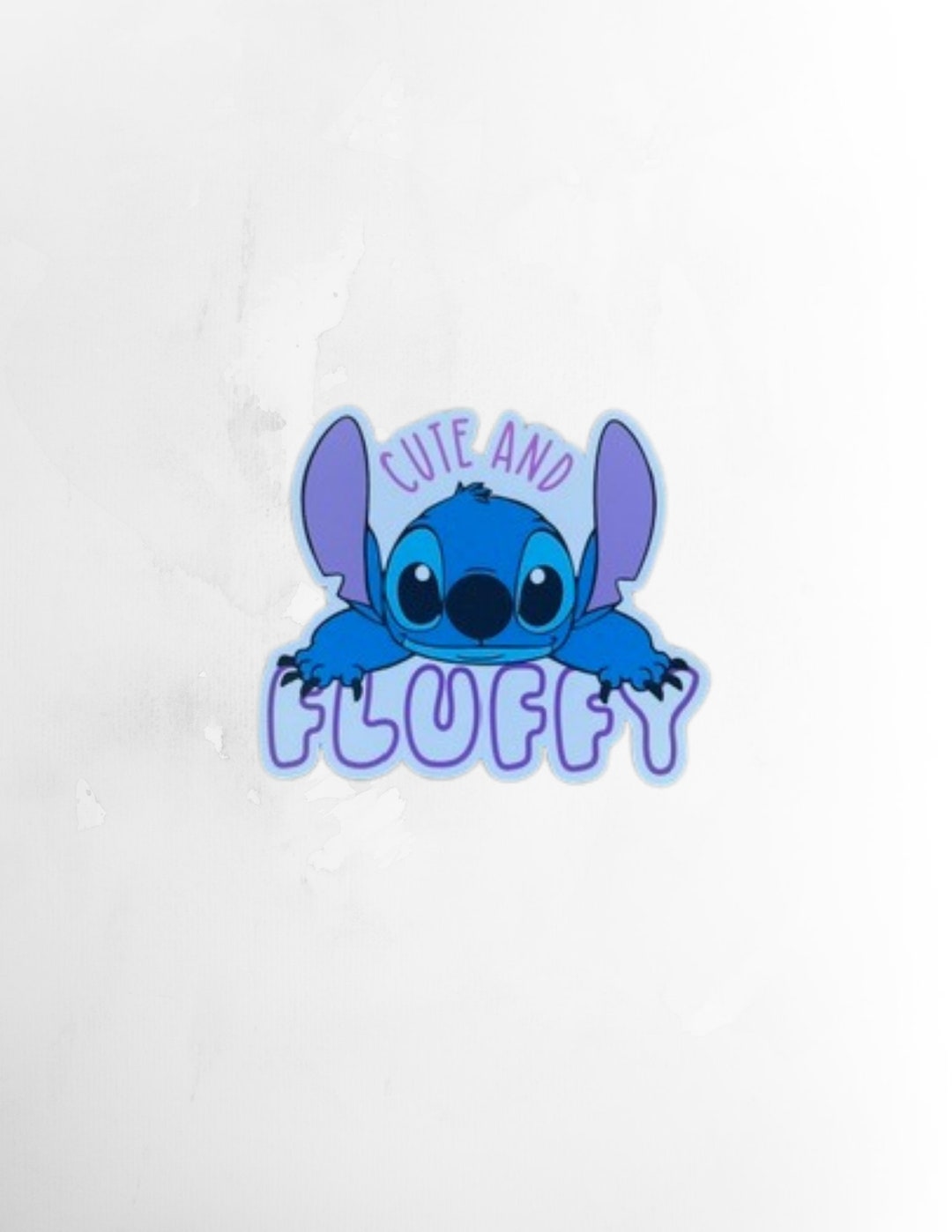 Vinyl Sticker, Stitch Cute and Fluffy, Water Resistant Sticker - Etsy