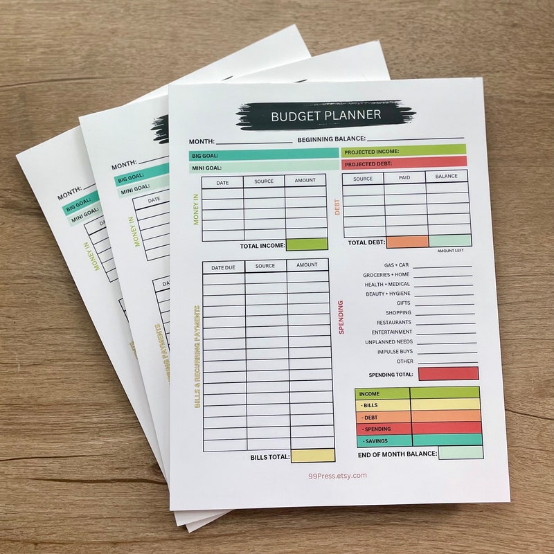 Easy Family Budget Planner - Etsy