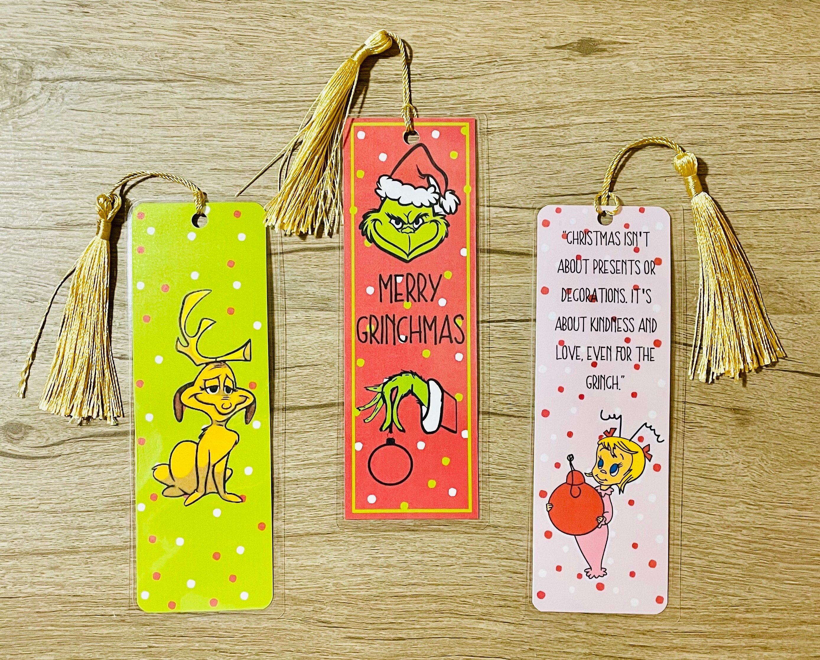 Grinch Bookmarks Stocking Stuffer Bookish Gifts for Book Lovers Book ...