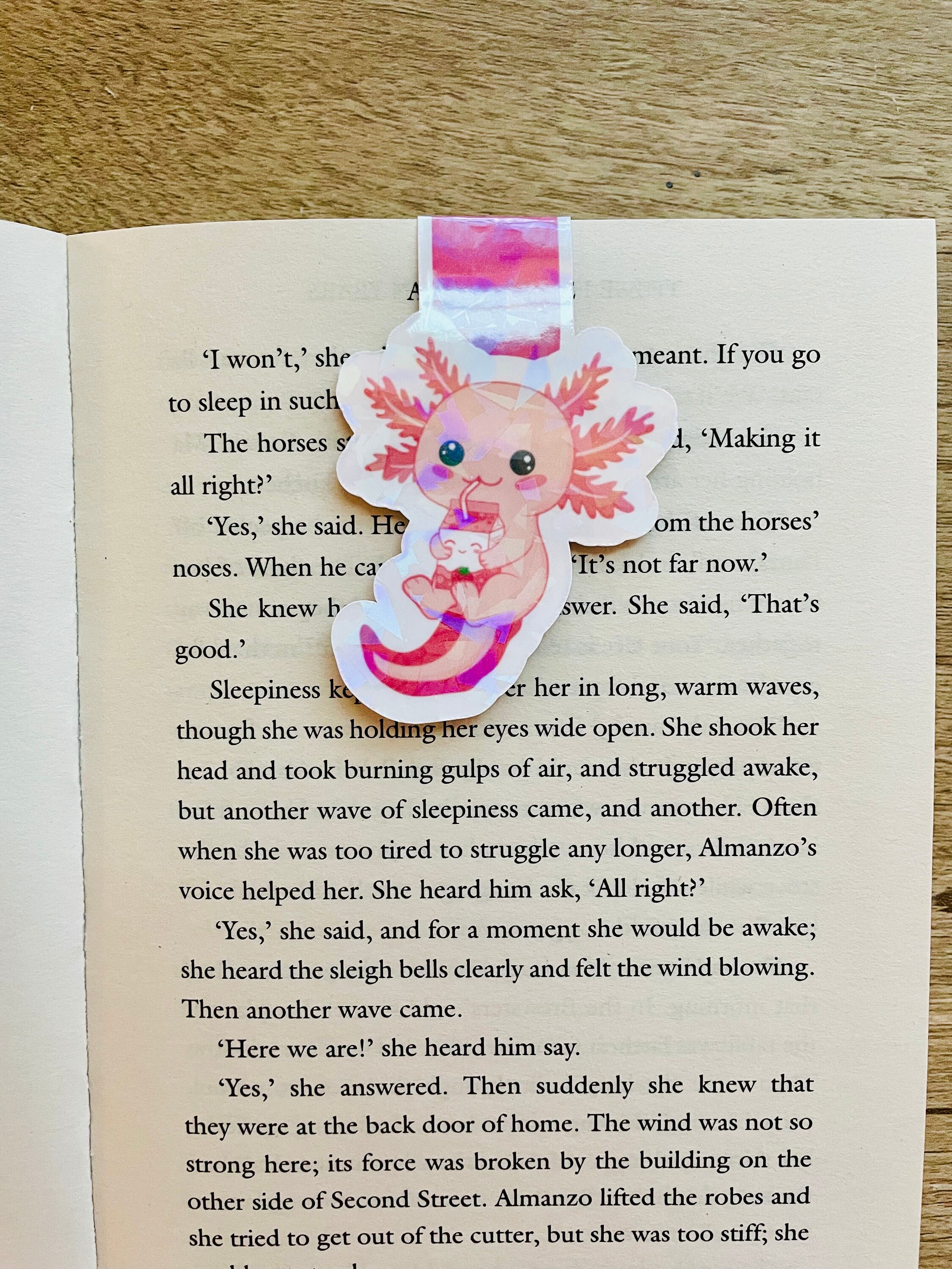 Axolotl Magnetic Bookmark, Kawaii Bookmark, Handmade Book Accessory ...