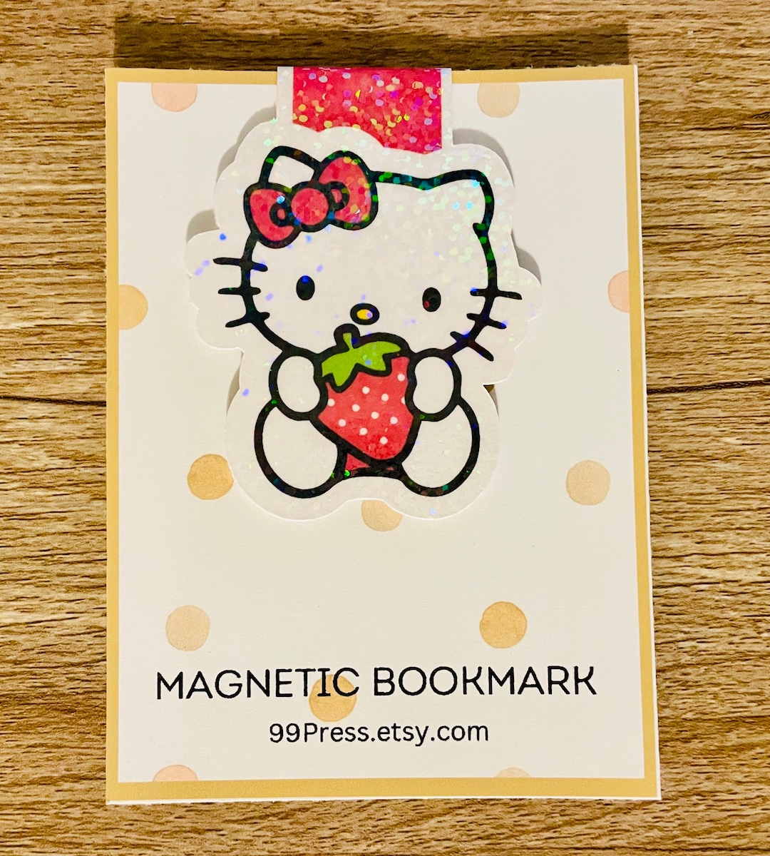 Hello Kitty Magnetic Bookmark | Kawaii Bookmark | Handmade Book ...