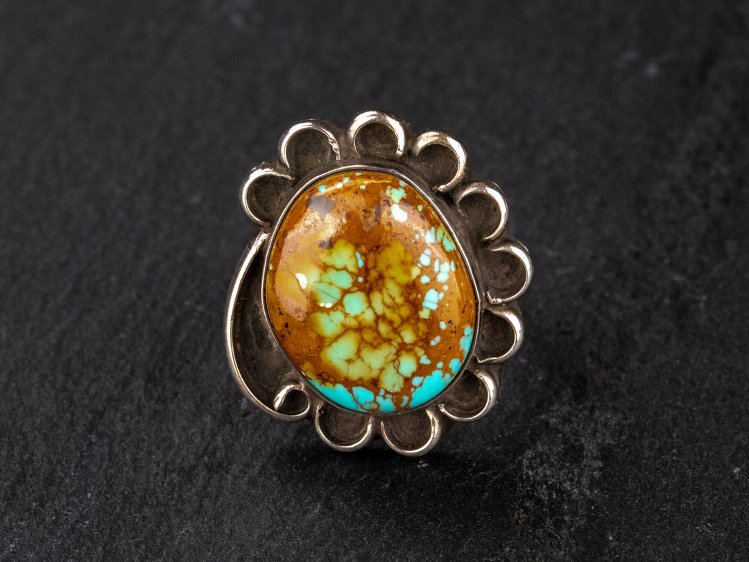 Turquoise Matrix Ring - Etsy