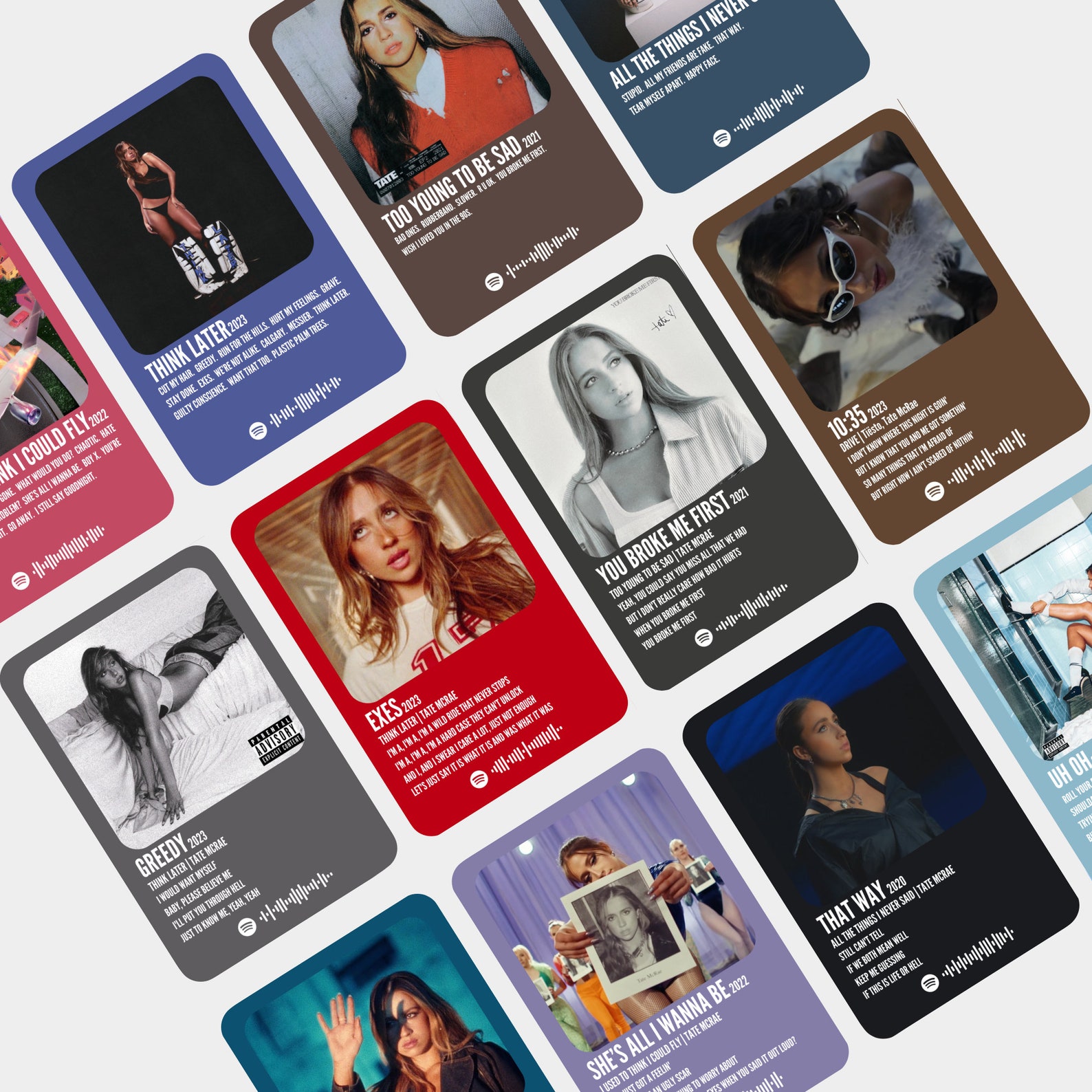 Tate Mcrae Album Posters | Tater Tots Wall Decor | Mini Poster | Album ...