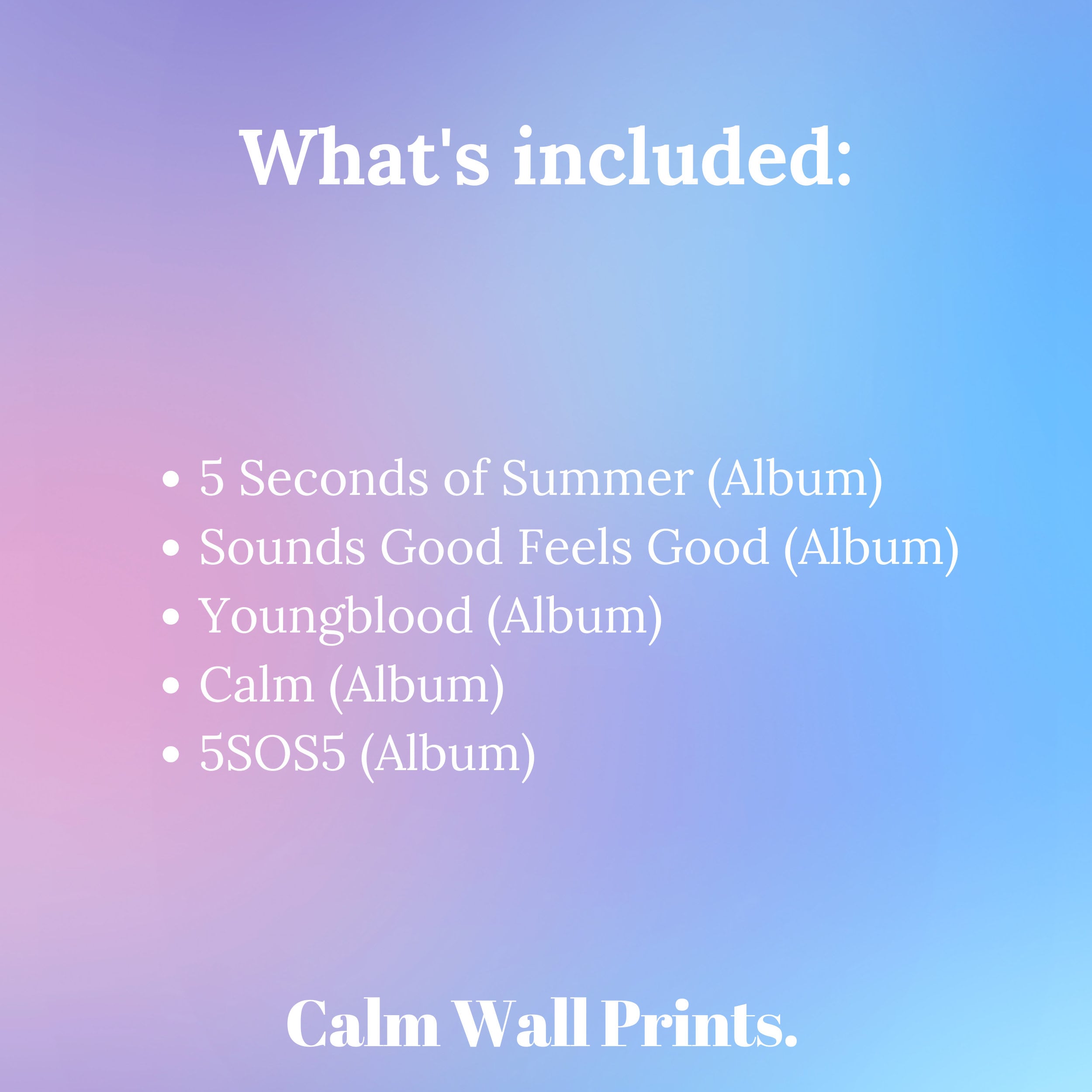 5 Seconds of Summer Album Cover Prints Music Posters 5SOS Album Prints ...
