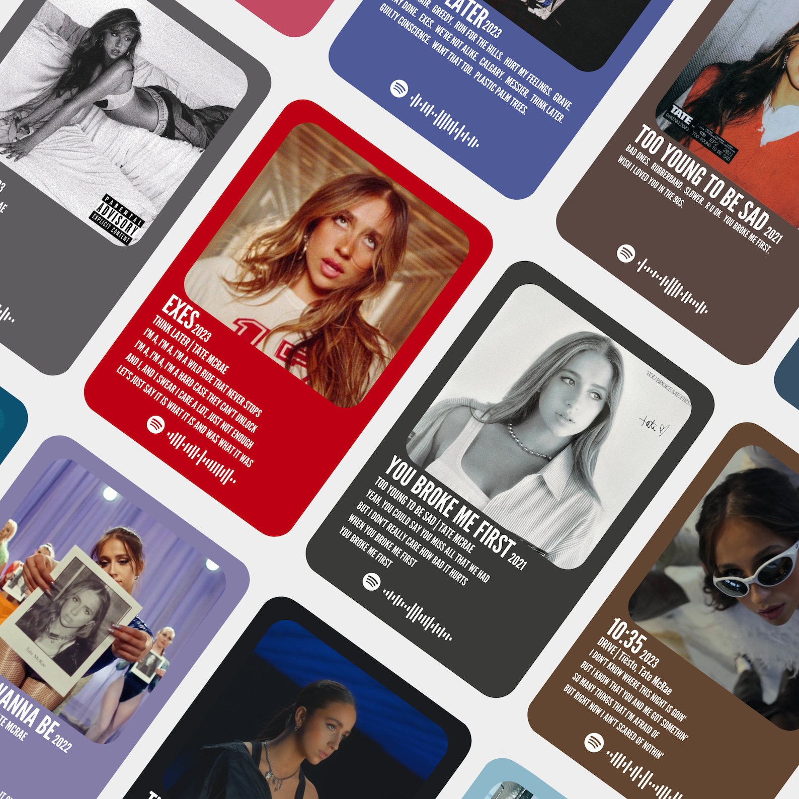 Tate Mcrae Album Posters | Tater Tots Wall Decor | Mini Poster | Album ...