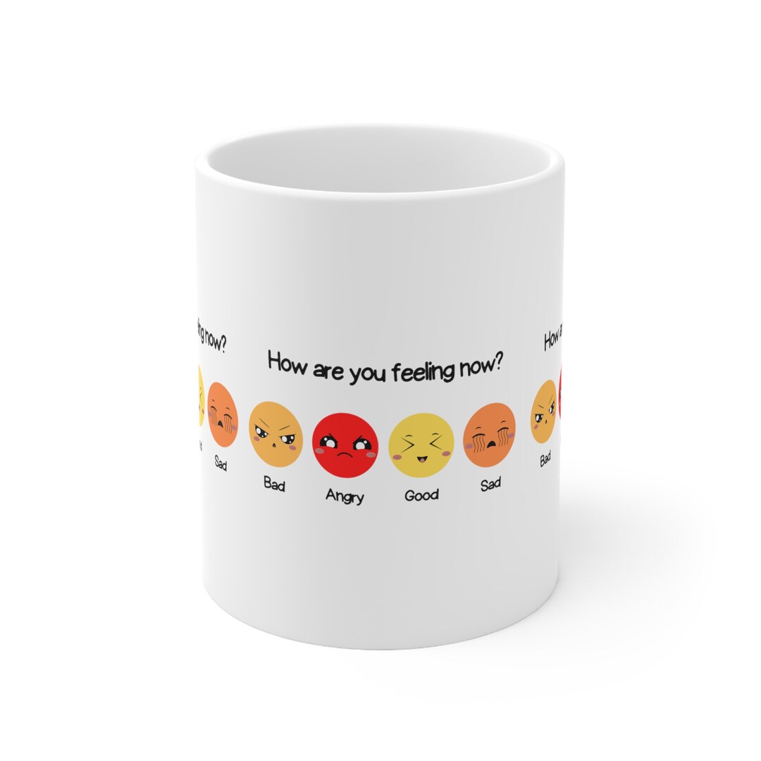 Faces Emoji Mug, Fun & Expressive Emoticon Design for Coffee, Sarcastic ...