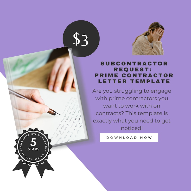 Subcontractor to Prime Contractor Letter Template for Government ...