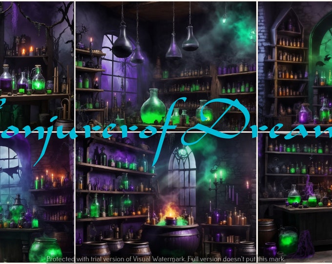 Witch Potion Room AI Art Digital Download Set of 8 - Etsy