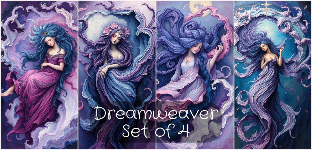 Dreamweaver Art Digital Download Set of 4 - Etsy