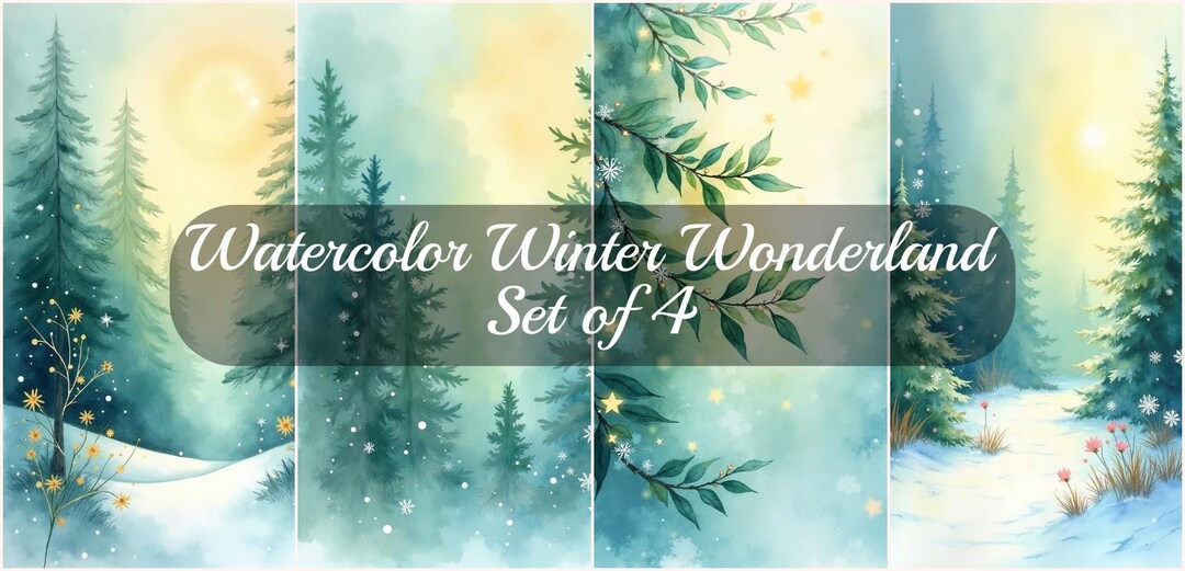 Winter Wonderland Digital Download Set of 4 - Etsy