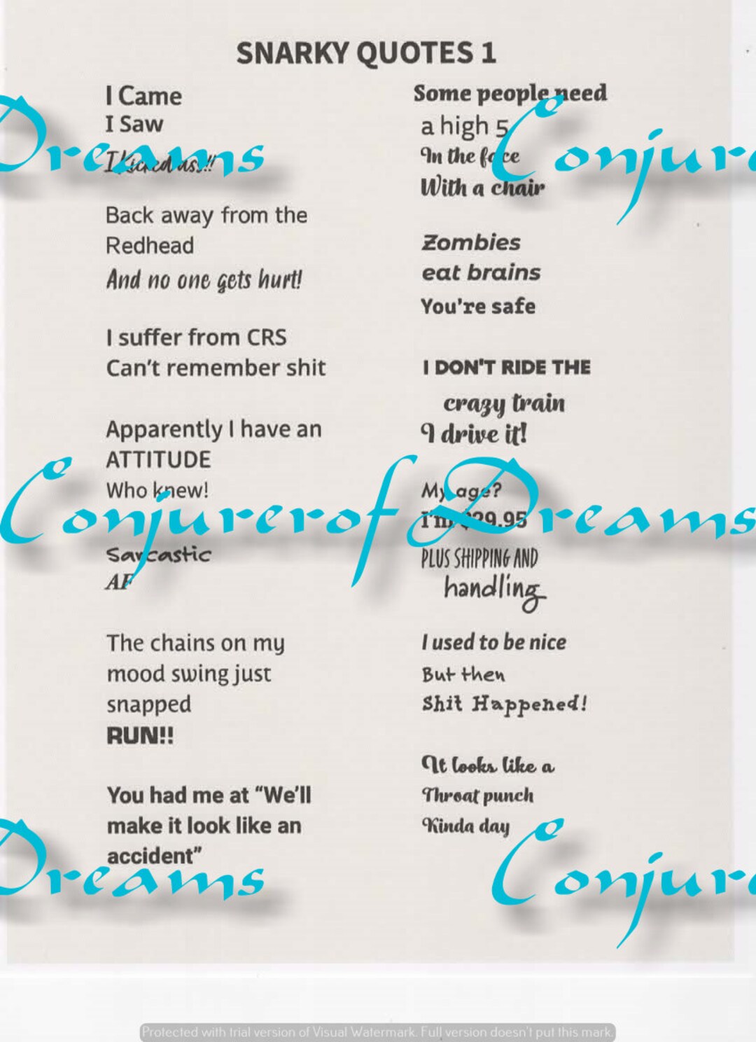 Snarky Quotes 1 Set of 13 Quotes Digital Download - Etsy