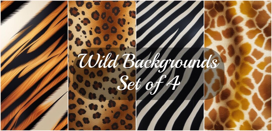 Wild Background Digital Download Set of 4 - Etsy