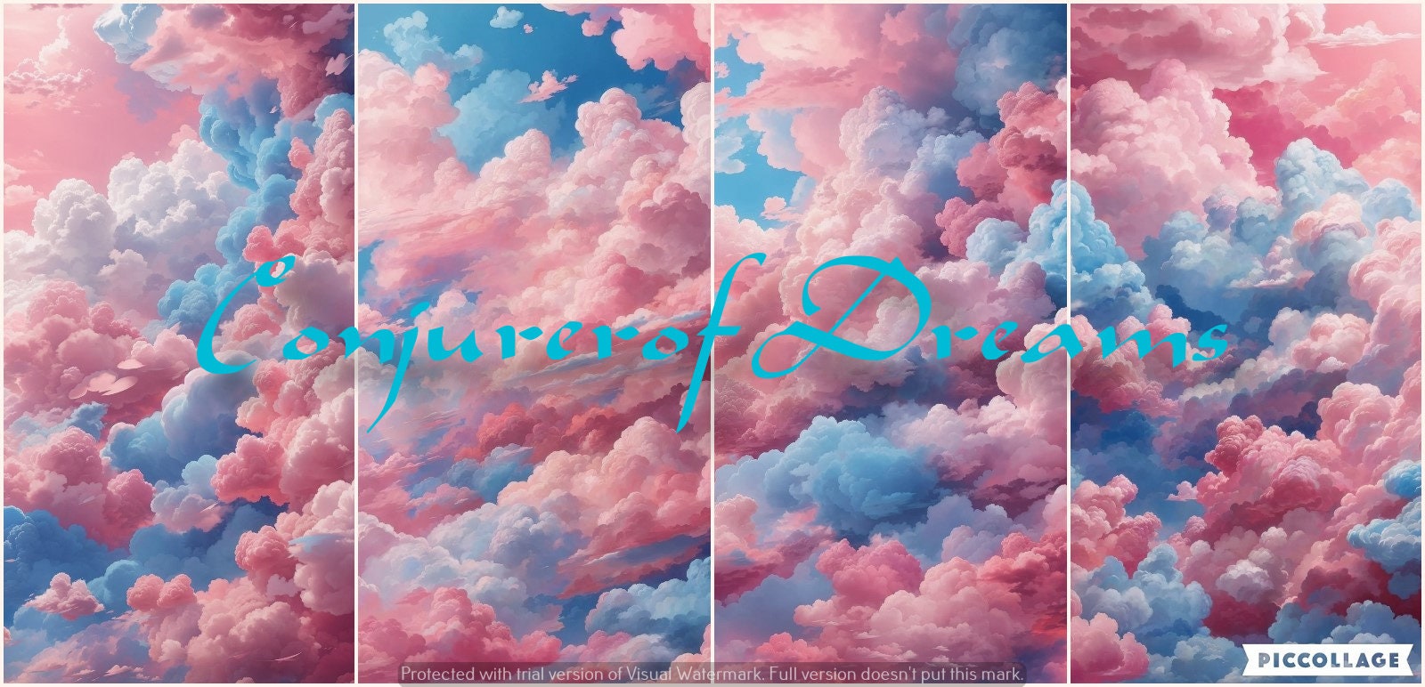 Fantasy Clouds Backgrounds AI Art Digital Download Set of 4 - Etsy