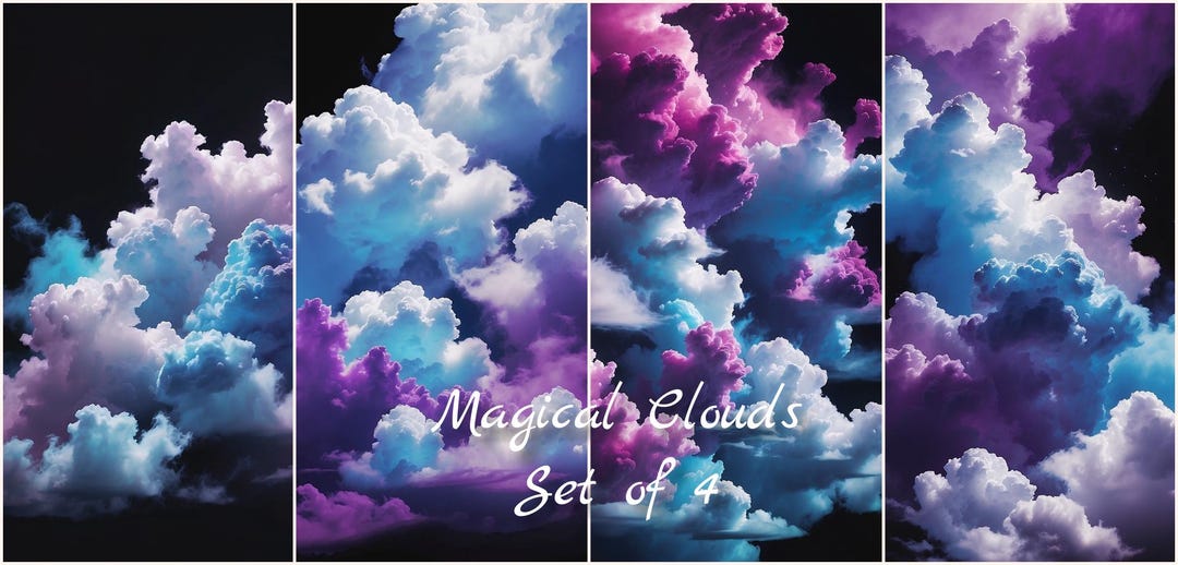 Magical Clouds Digital Download Set of 4 - Etsy