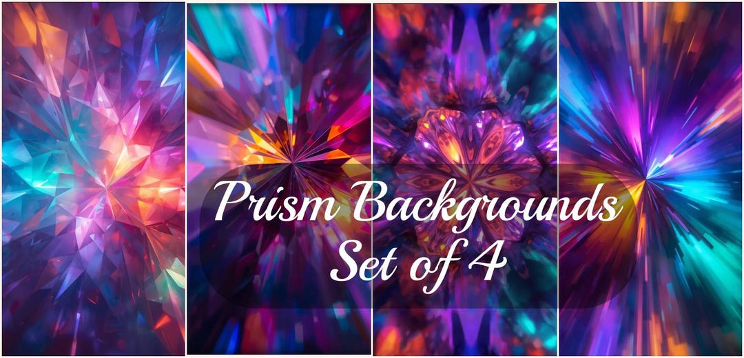 Prism Backgrounds Digital Download Set of 4 - Etsy