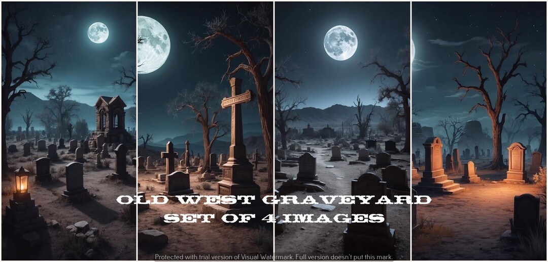 Old West Graveyard Digital Download Set of 4 - Etsy
