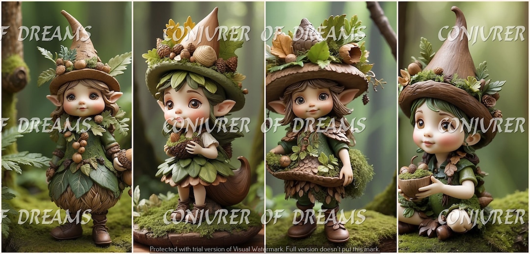 Acorn Sprite AI Art Digital Download Set of 4 - Etsy