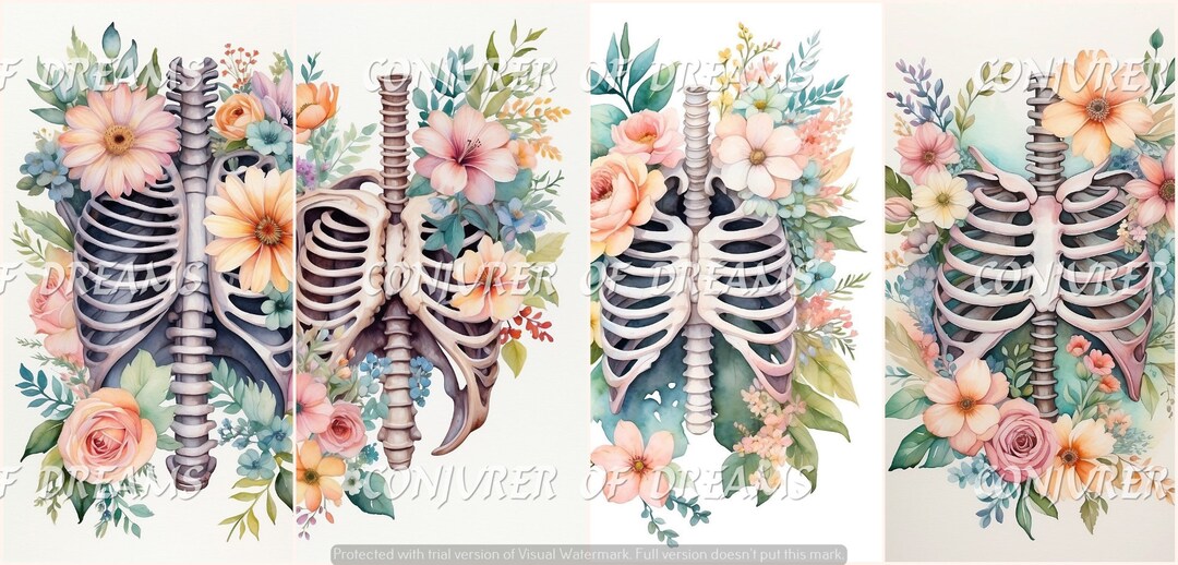 Ribbed AI Art Digital Download Set of 4 - Etsy