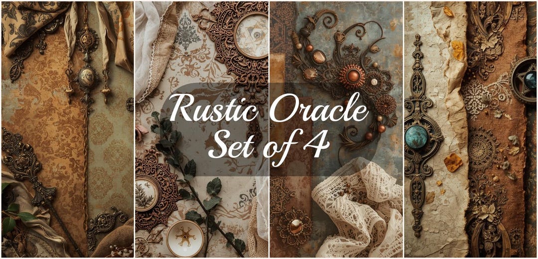 Rustic Oracle Background Digital Download Set of 4 - Etsy