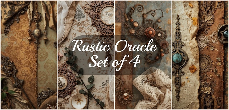 Rustic Oracle Background Digital Download Set of 4 - Etsy