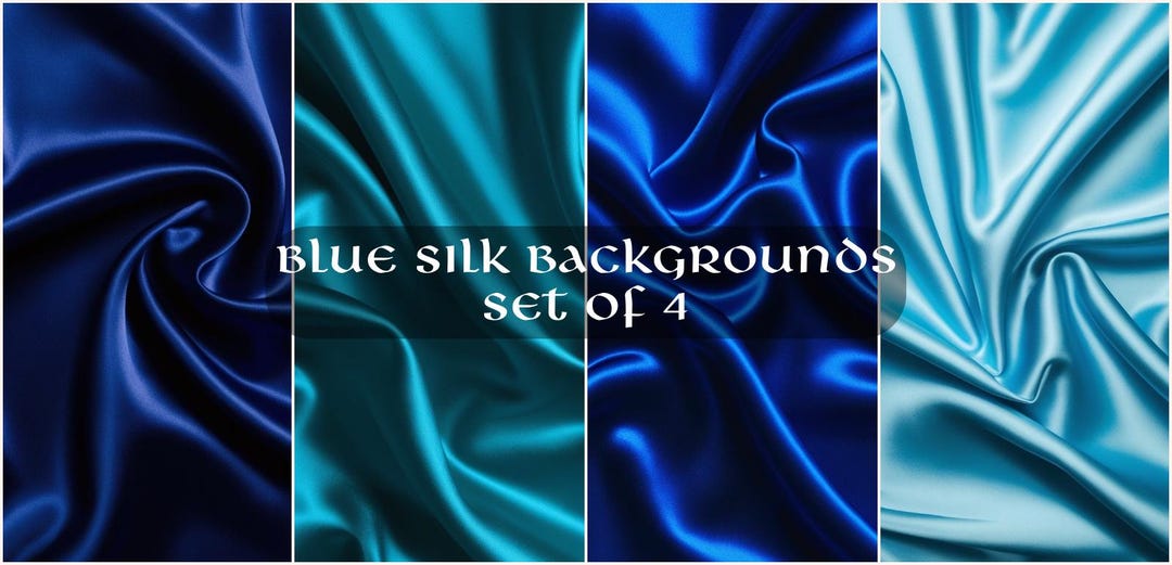 Blue Silk Background Digital Download Set of 4 - Etsy